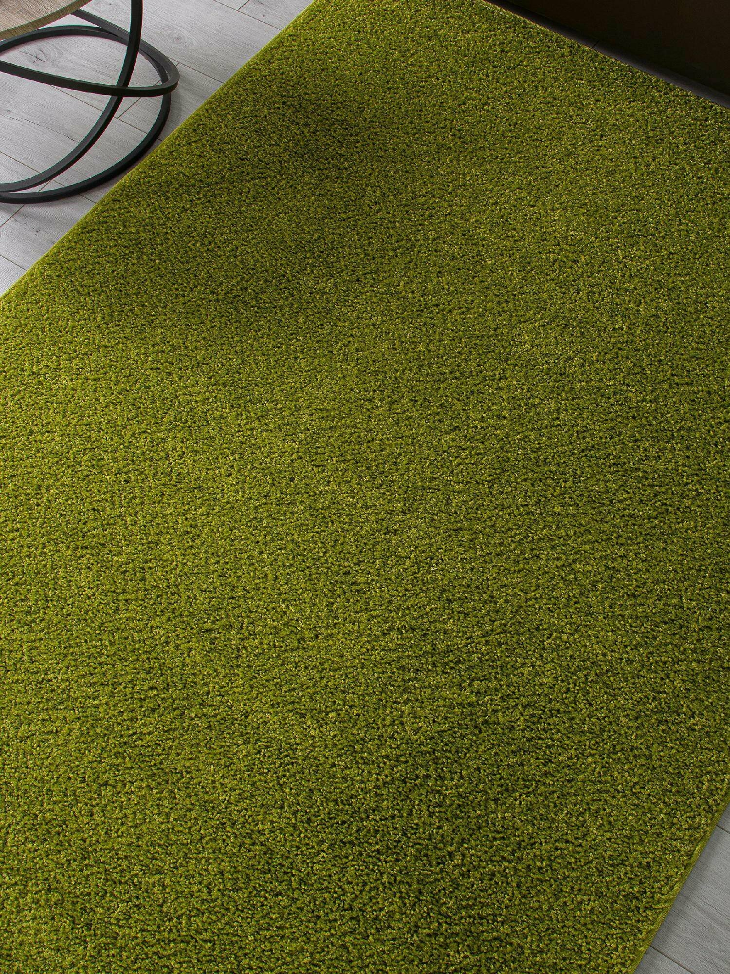 Ковер на пол в спальню в гостиную 100х200 см однотонный ворс 18 мм шегги 342679 KoverVDom