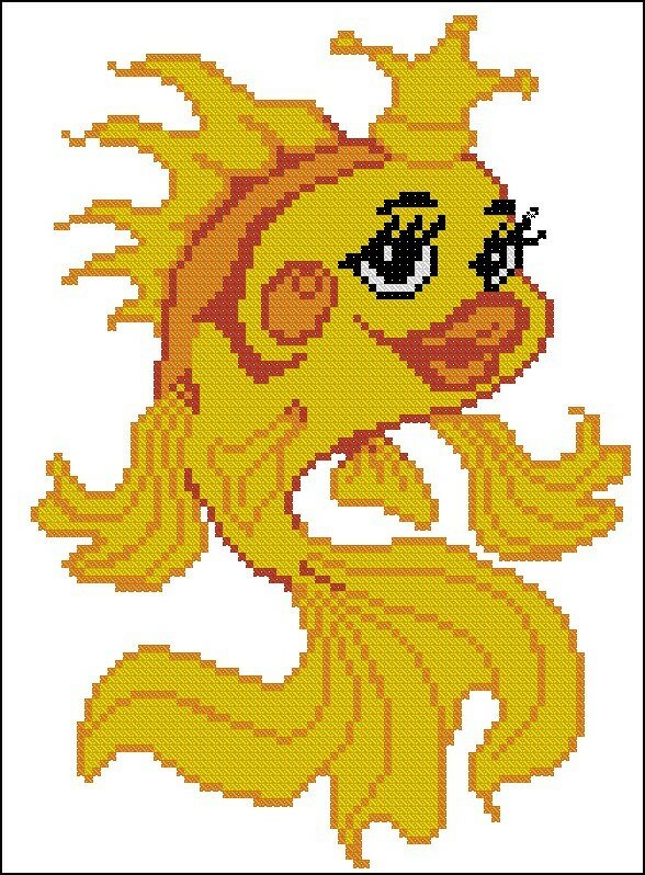 Набор для вышивания Каролинка #кткн 029 (Р) Золотая рыбка, Счетный крест, 16 х 22 см