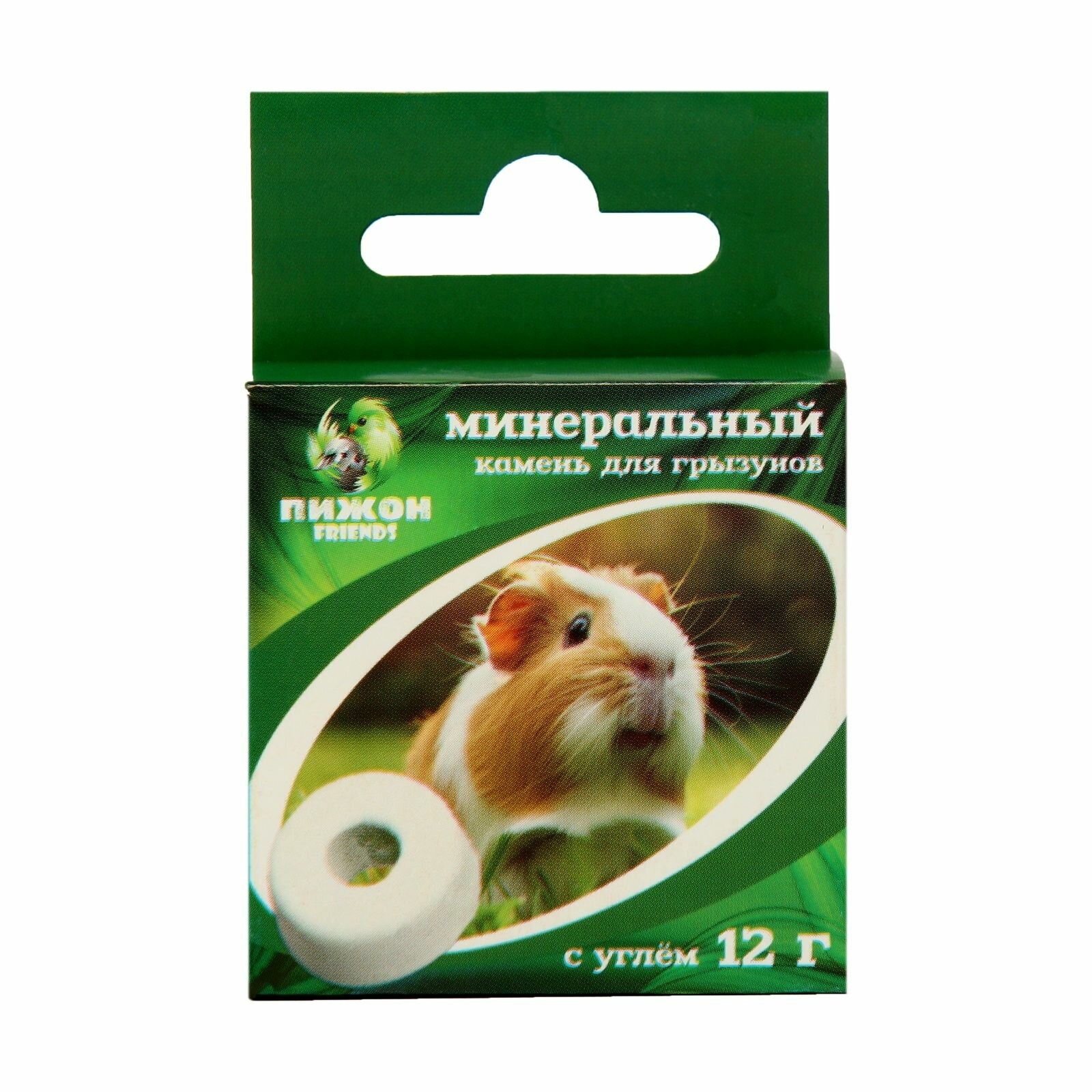Минеральный камень для грызунов с углем, 12 г.