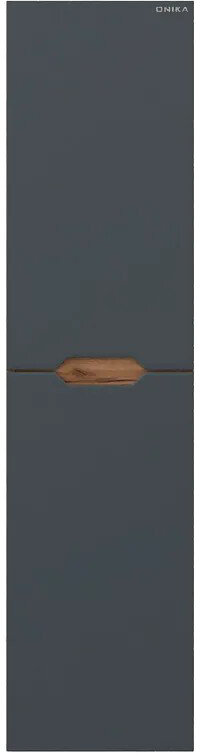 Шкаф-пенал Onika Айленд 30 подвесной графит/дуб крафт золотой