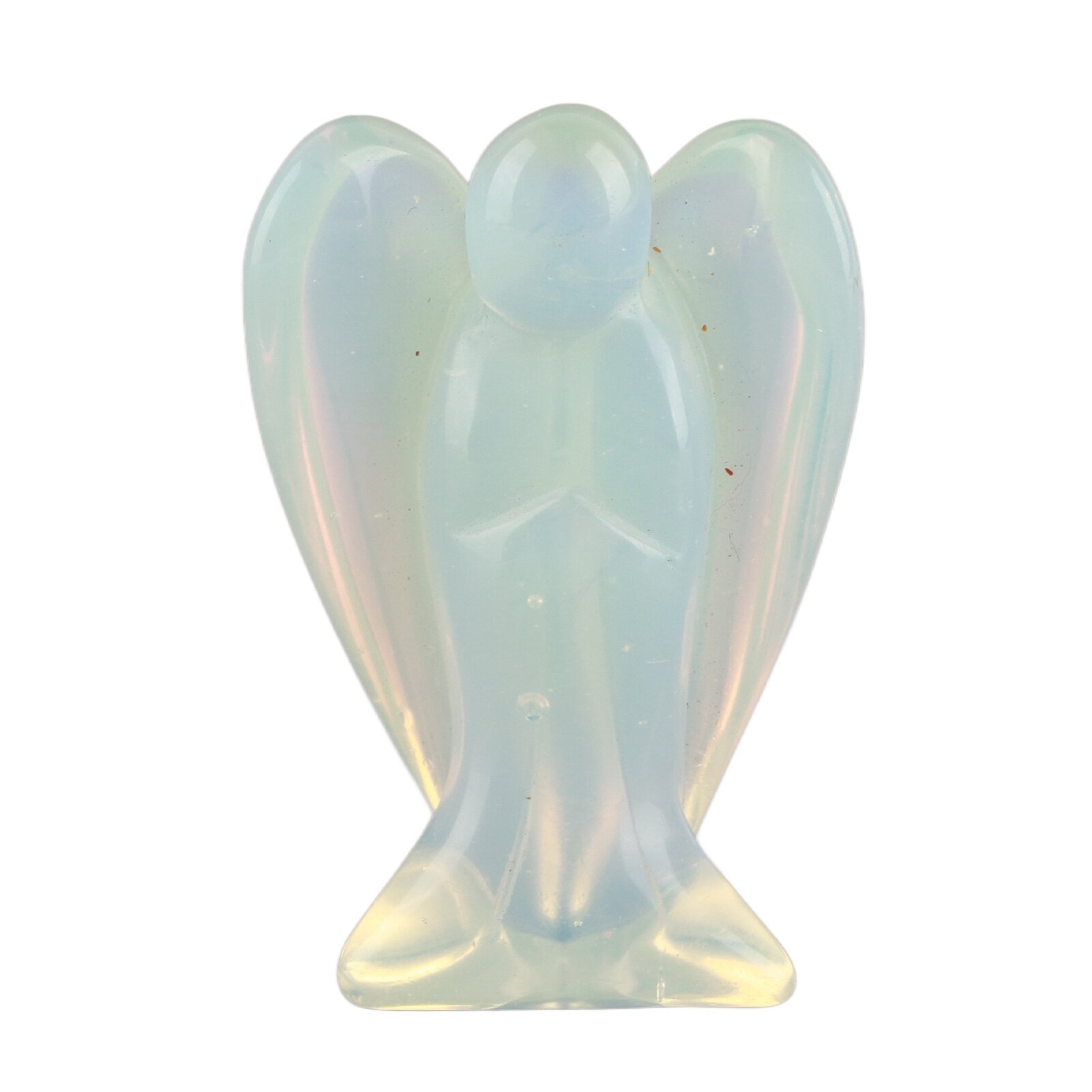 Natural Energy Charged Guardian Angel Shape Crystal Healing Stone Gift(Opal)