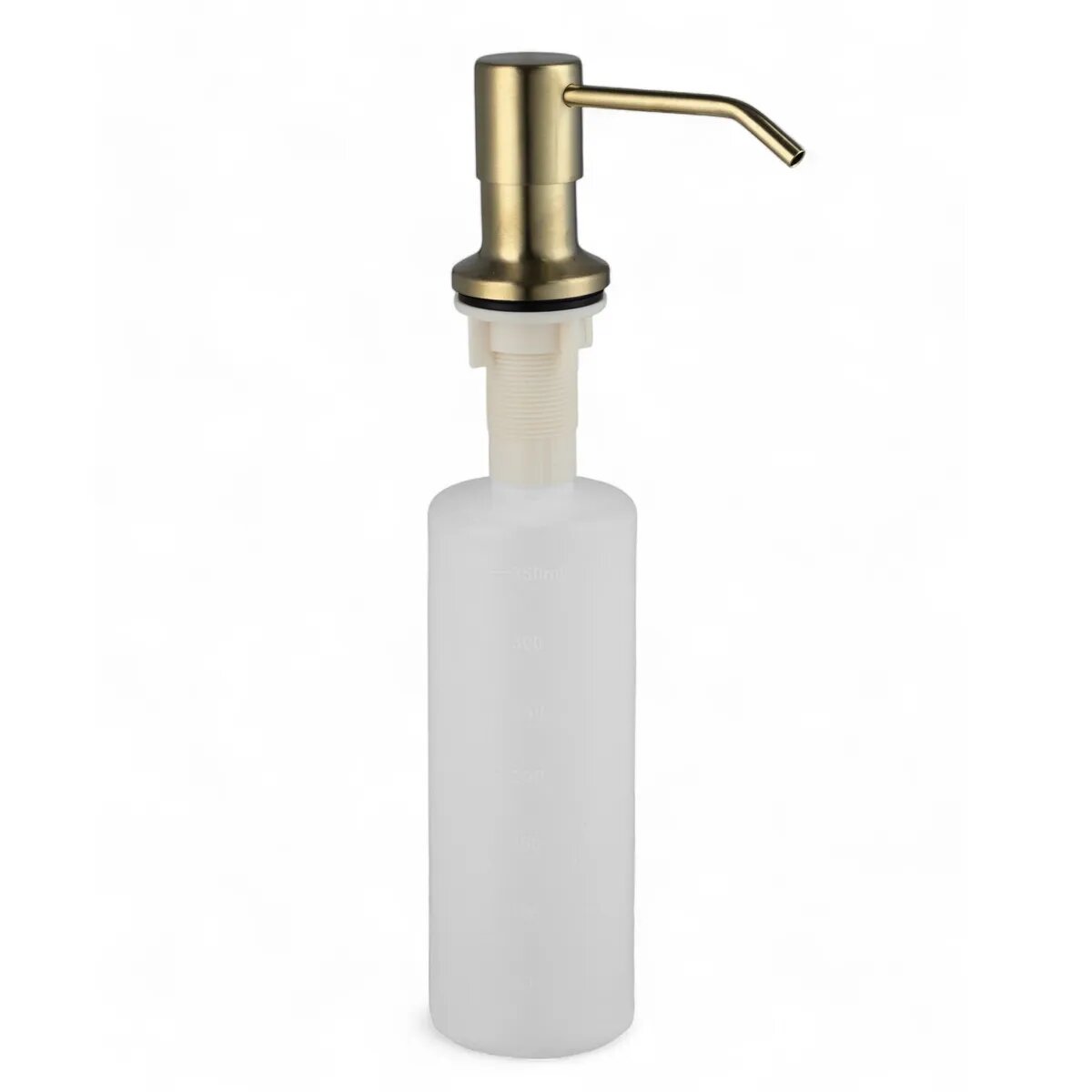 Дозатор для жидкого мыла врезной для кухонной мойки 300 мл, античная бронза