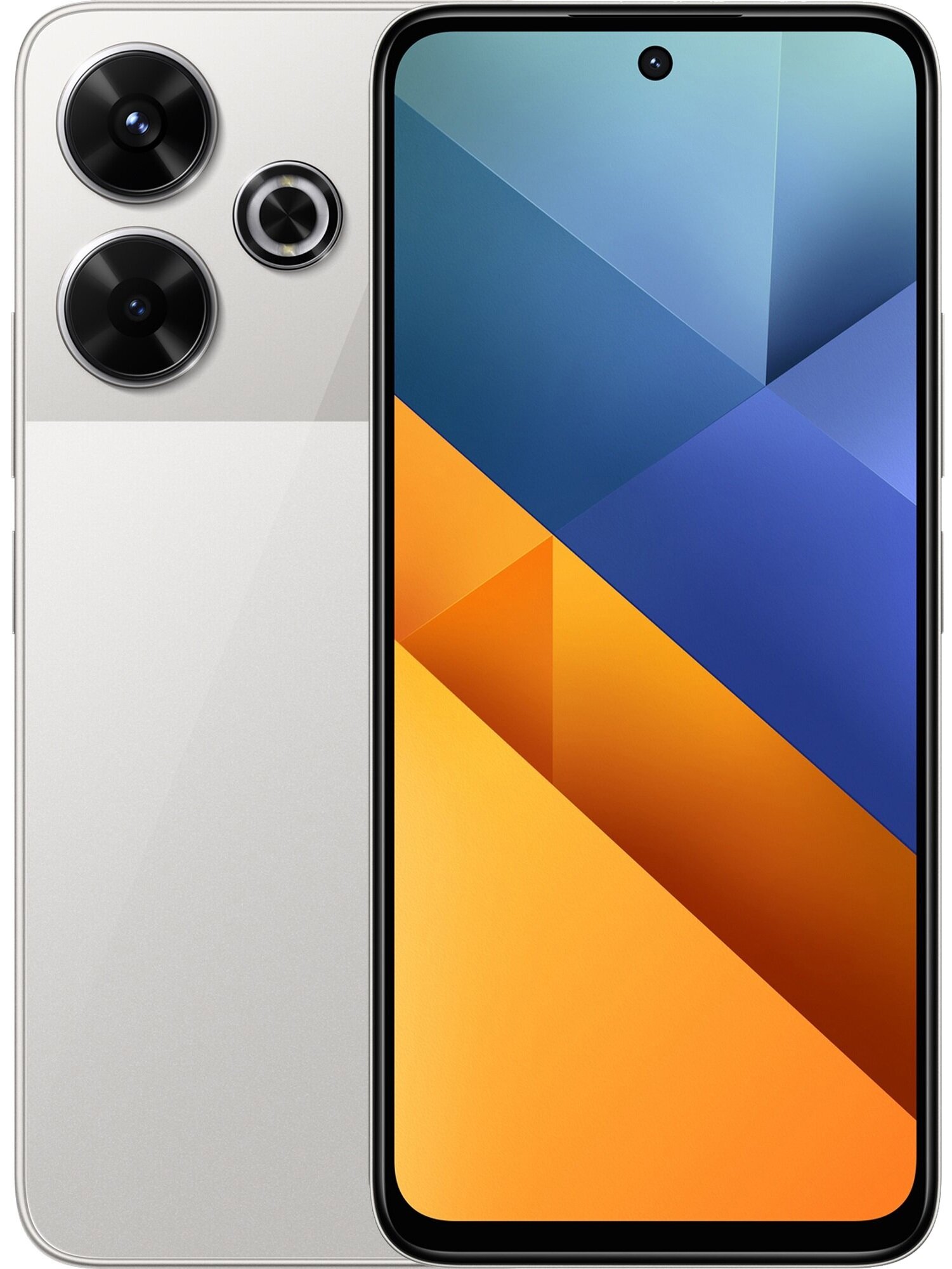 Смартфон Xiaomi Poco M6 4G 6/128 ГБ Global, Dual nano SIM, серебристый