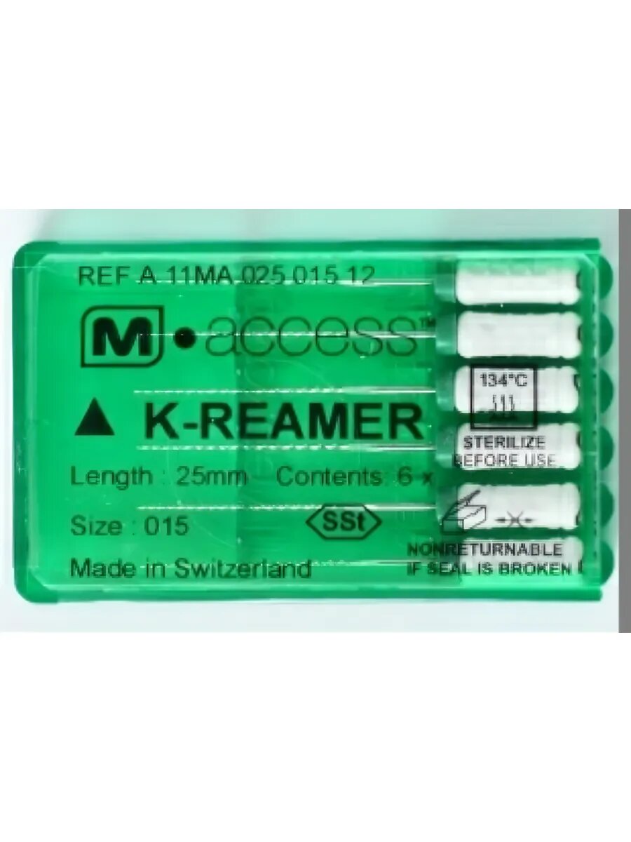 K-Reamer N25 L25 6 шт. M-ACCESS - ручной каналорасширитель