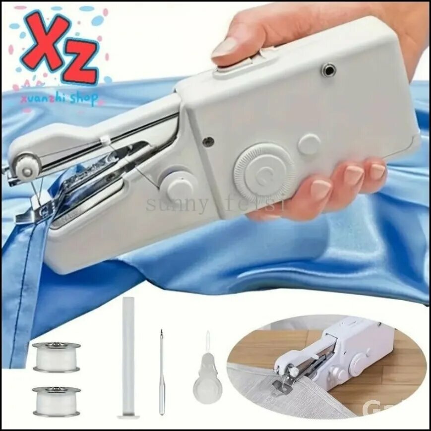 Эксклюзивная портативная минишвейная машина премиумкласса с беспроводным USBпитанием, дополненная долговечным дорожным комплектом для творческих проектов