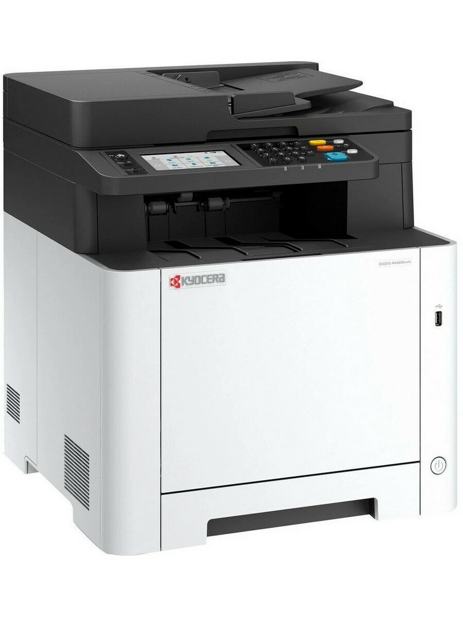МФУ лазерный Kyocera ECOSYS MA2600cwfx (цветной, А4, принтер/сканер/копир/факс, 1200dpi, 26ppm, 1Gb, ADF50, Duplex, Lan, USB) (110C0D3NL0)