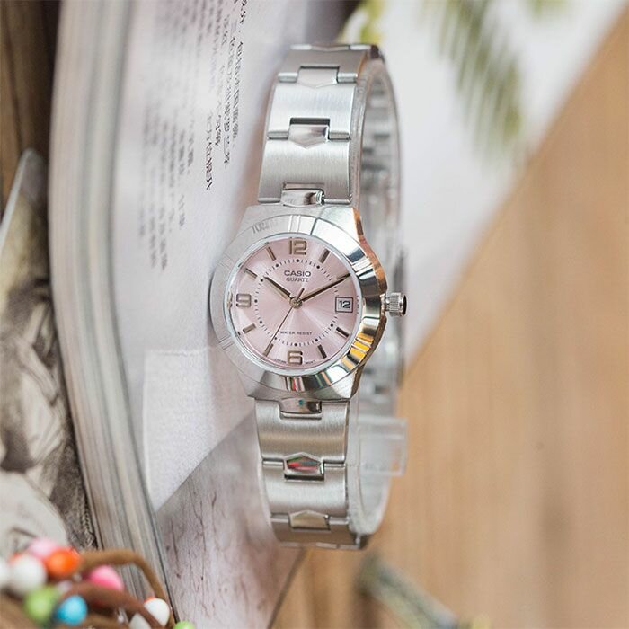 Наручные часы CASIO, розовый, серебряный — фото 1