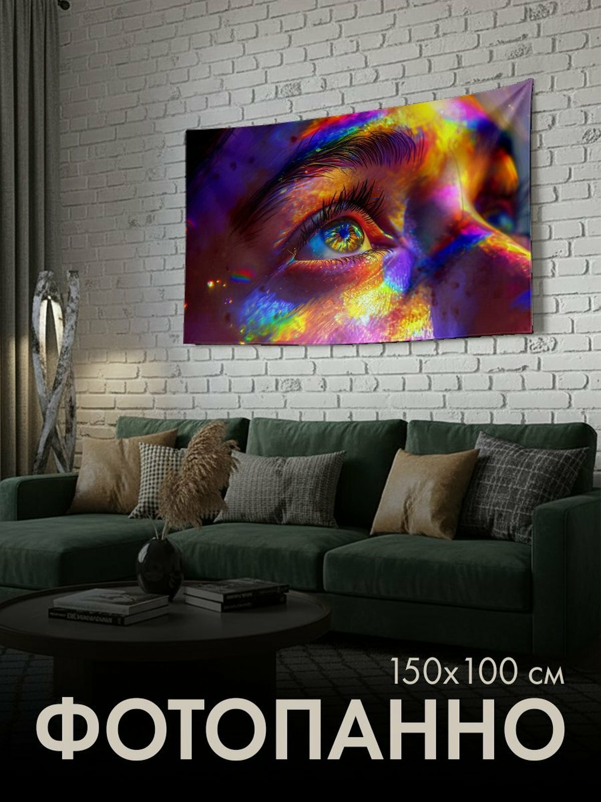 Панно тканевое PrintyFull / 150x100 см / яркая, цифровая