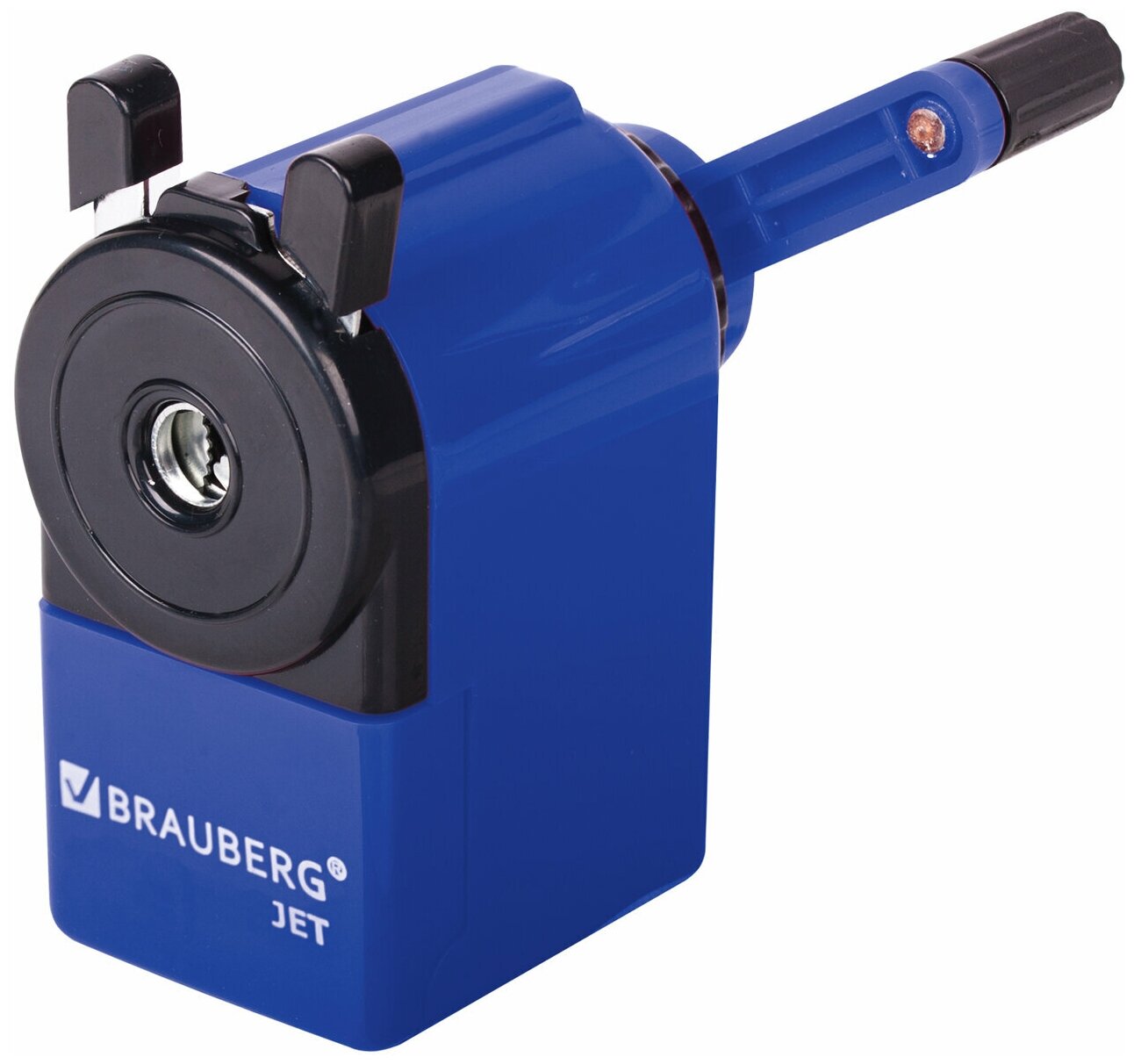 Точилка механическая BRAUBERG "JET", металлический механизм, корпус синий, комплект из 2 шт, 229570