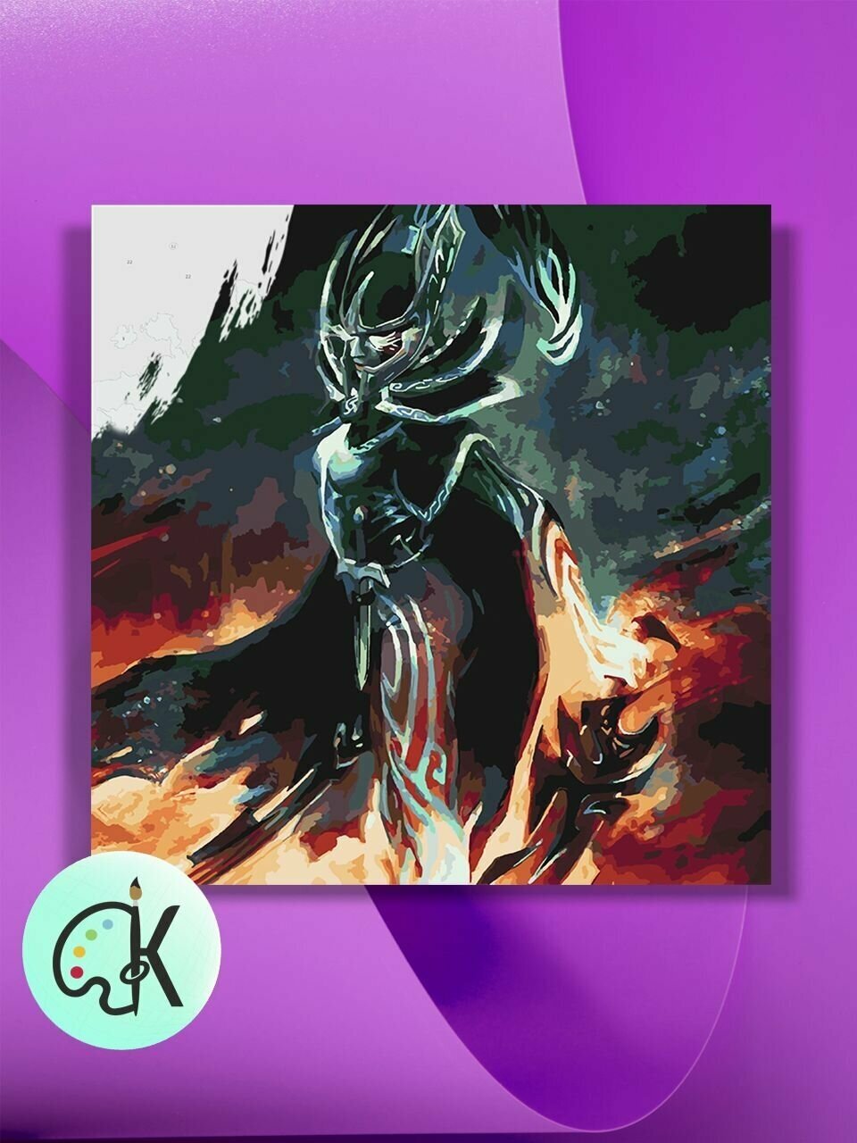Картина по номерам на холсте Dota 2 - Phantom Assassin 2, 40 х 40 см