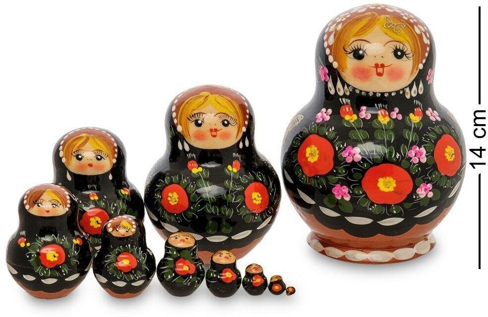 Матрешка 10м "Сирафима" A2137089 Народные промыслы, Дерево липа, краски, лак