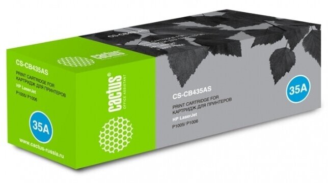 Картридж Cactus Картридж Cactus CS-CB435AS (черный) для HP LJ P1005/P1006 (ret)