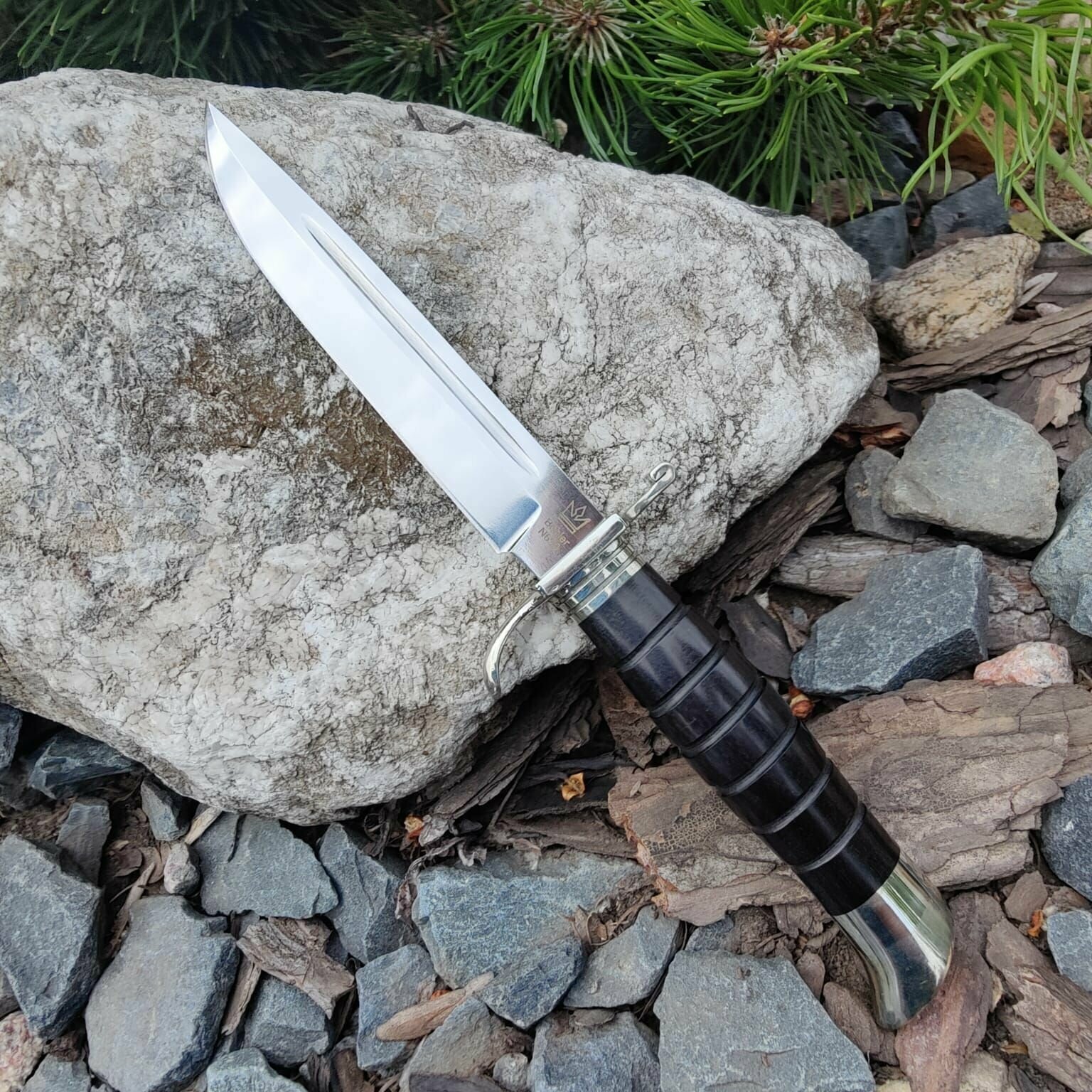 Нож Финка НКВД резная N690