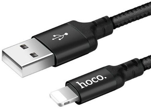 Кабель USB Hoco X14 Times speed Lightning, 1 м, черный