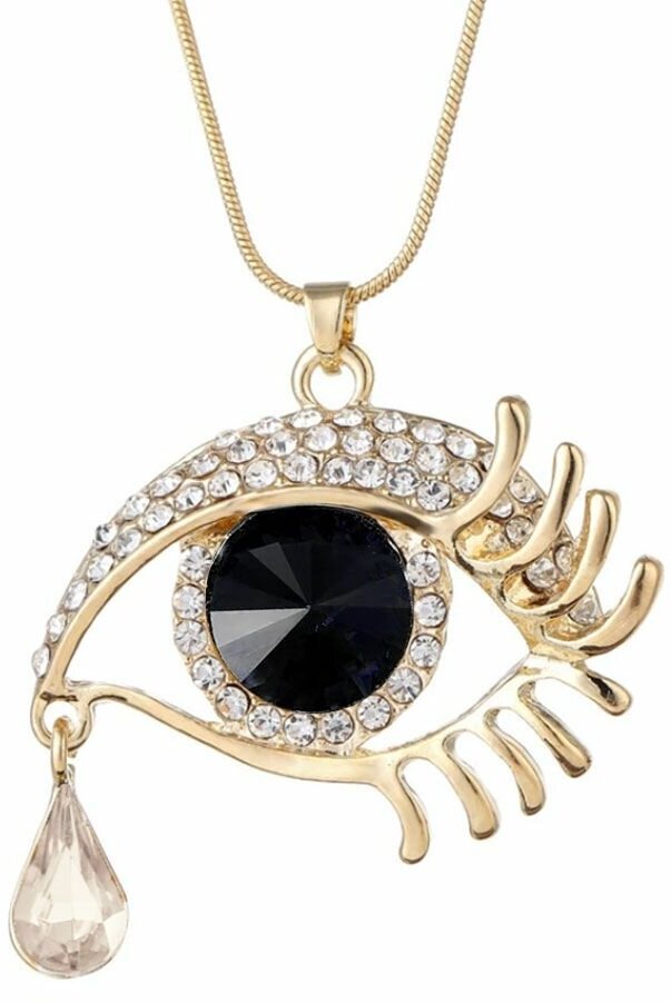 Колье, кристалл, искусственный камень