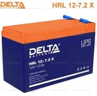 Delta Батарея аккумуляторная Delta HRL 12-7.2 X 12В 7.2А*ч