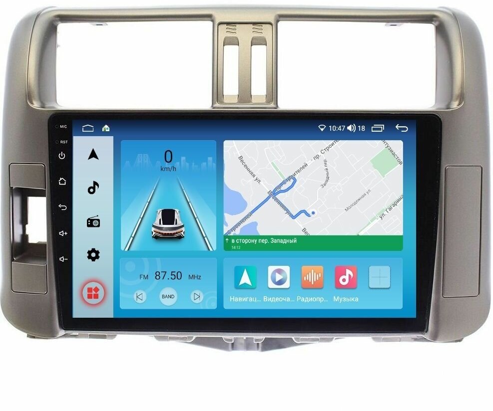 Магнитола Epic T18 для Toyota Land Cruiser Prado 150 2009-2013 - Android 12 - Процессор 8 ядерный - Память 4+64Gb - Carplay - DSP 36 полос - 4G(Sim)