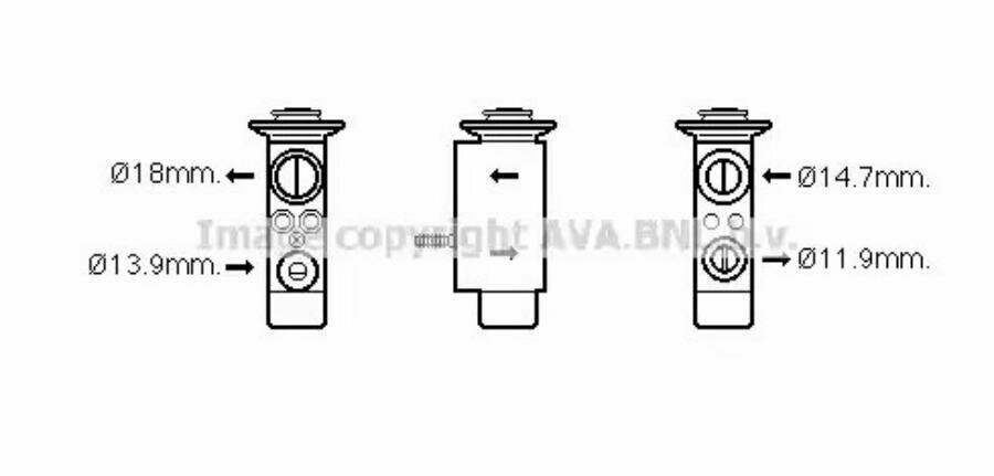 AVA BW1441 Клапан расширительный BMW