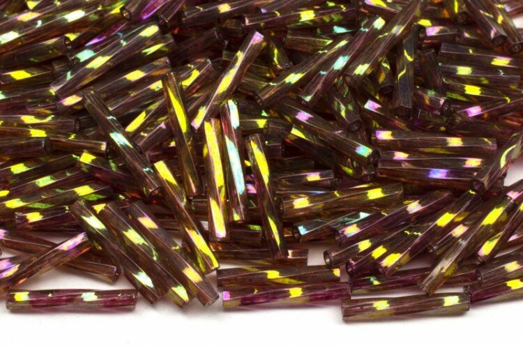 Бисер японский Miyuki Twisted Bugle 12мм #0301 роза, золотое сияние, 10 грамм