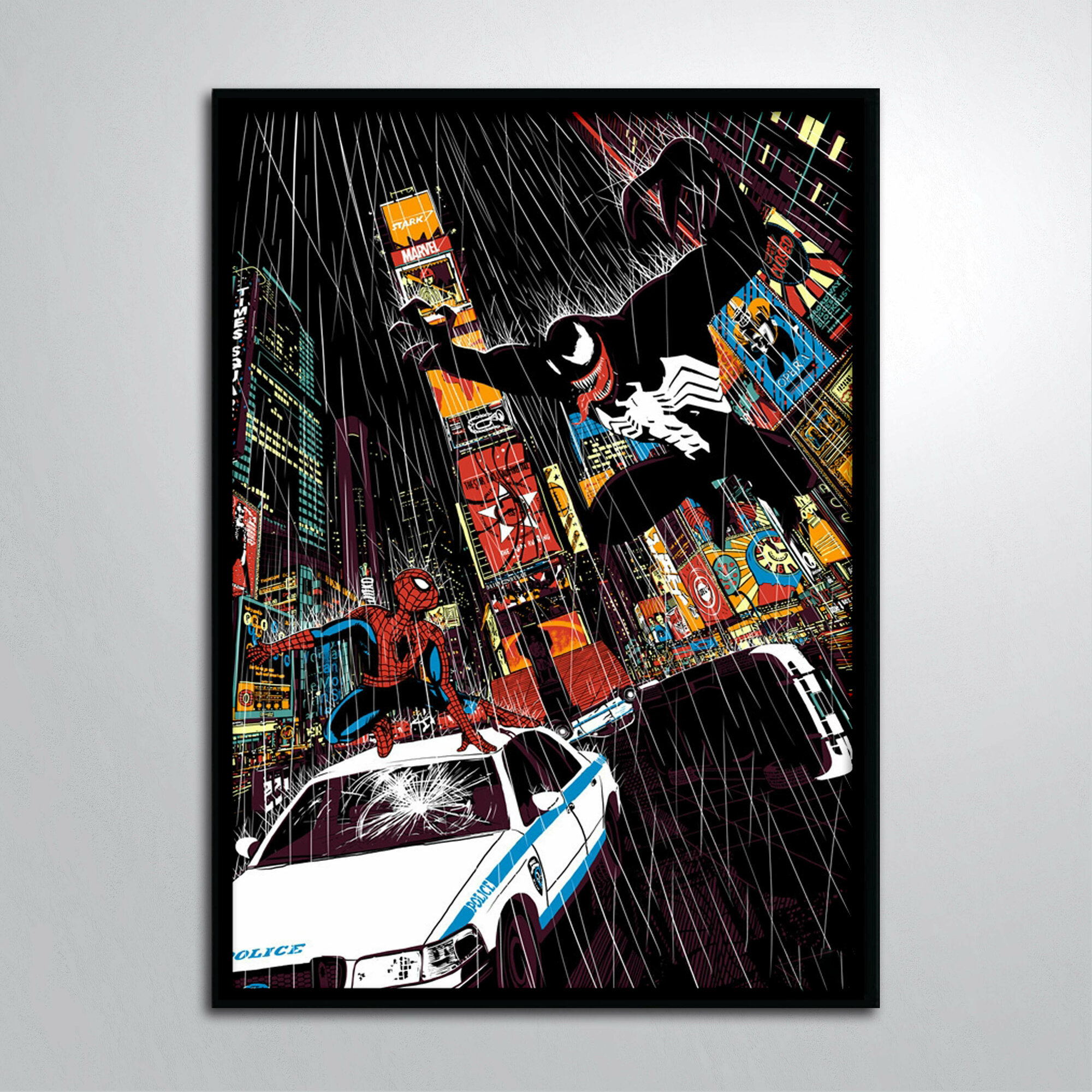 Постер в раме/Человек Паук и Веном Арт Spider Man