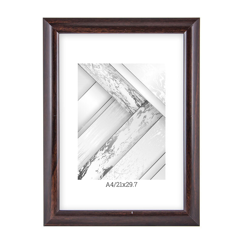 Настенная фоторамка, рамка для фотографии, рисунка, документа 21х30, 21х29,7 (а4), woody 2, темно-коричневая GF 6034