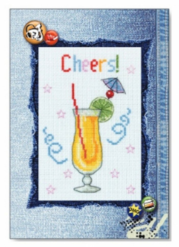 Набор для вышивания Anchor #RDK36 Открытка "Поздравляем", Счетный крест, 14.8 x 21 см