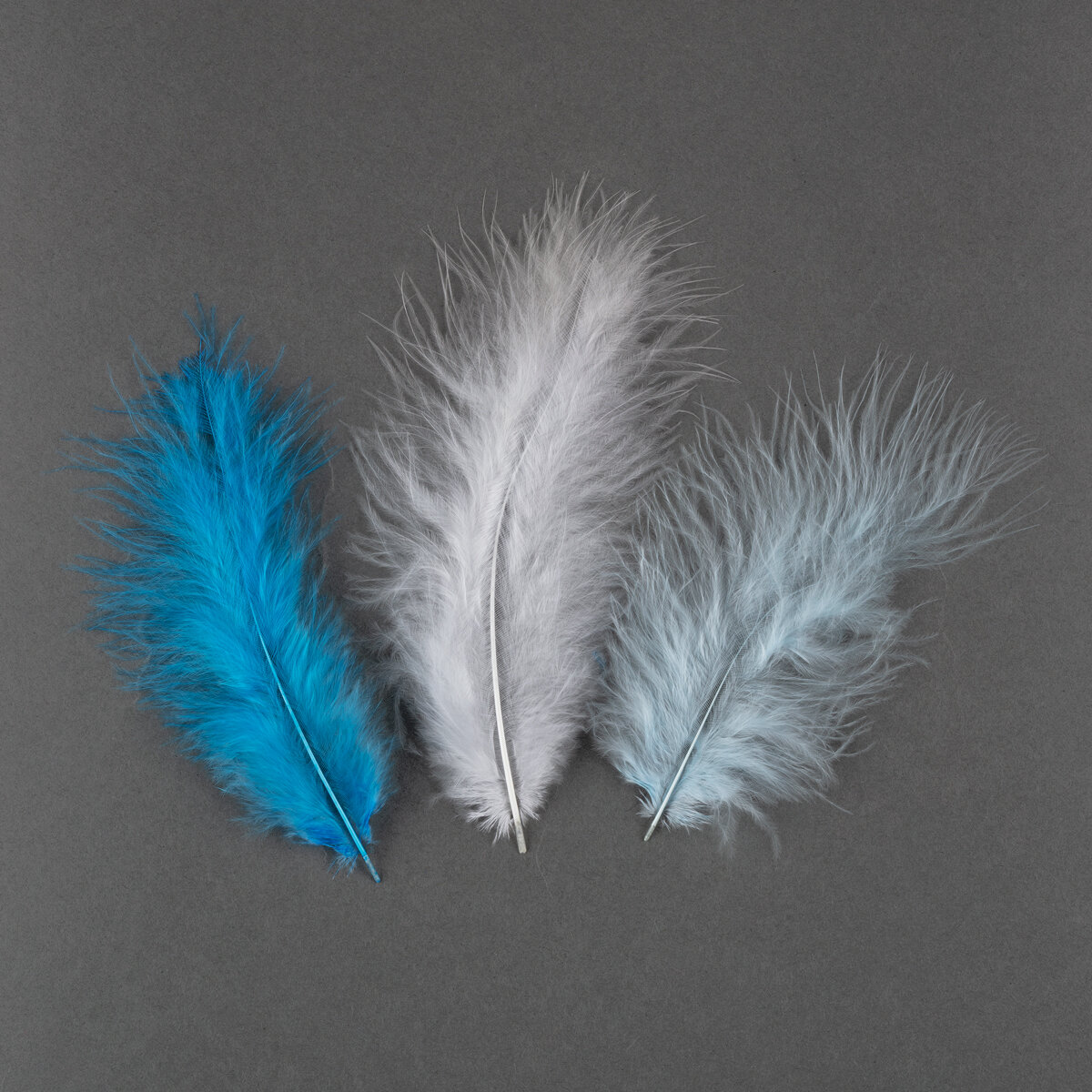 Mr.Painter PLU-02 Перья декоративные 15 см 24 шт Белый голубой синий для декора интерьера