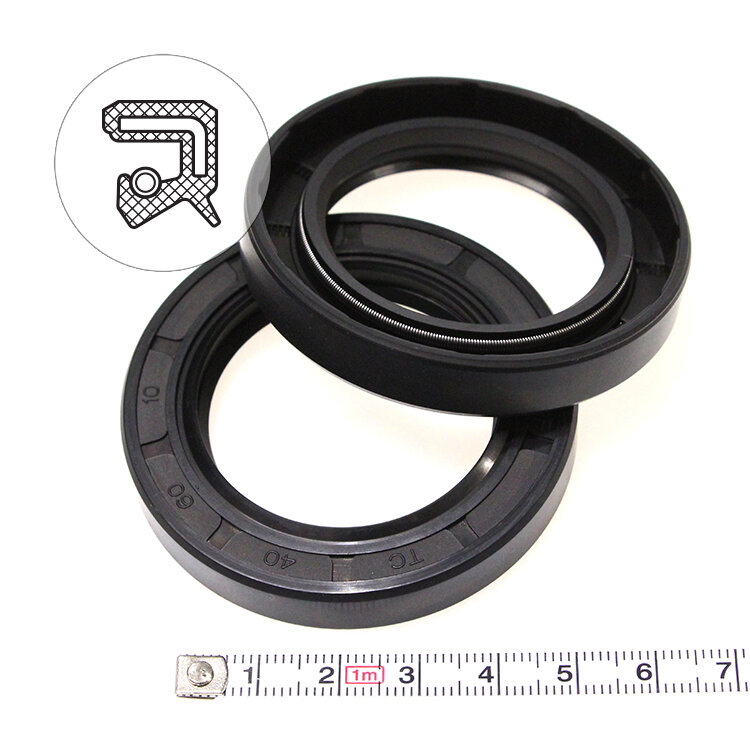 Манжета армированная (Сальник) 40х60х10 (тип 2 / TC) 70NBR (упаковка 2 шт.)