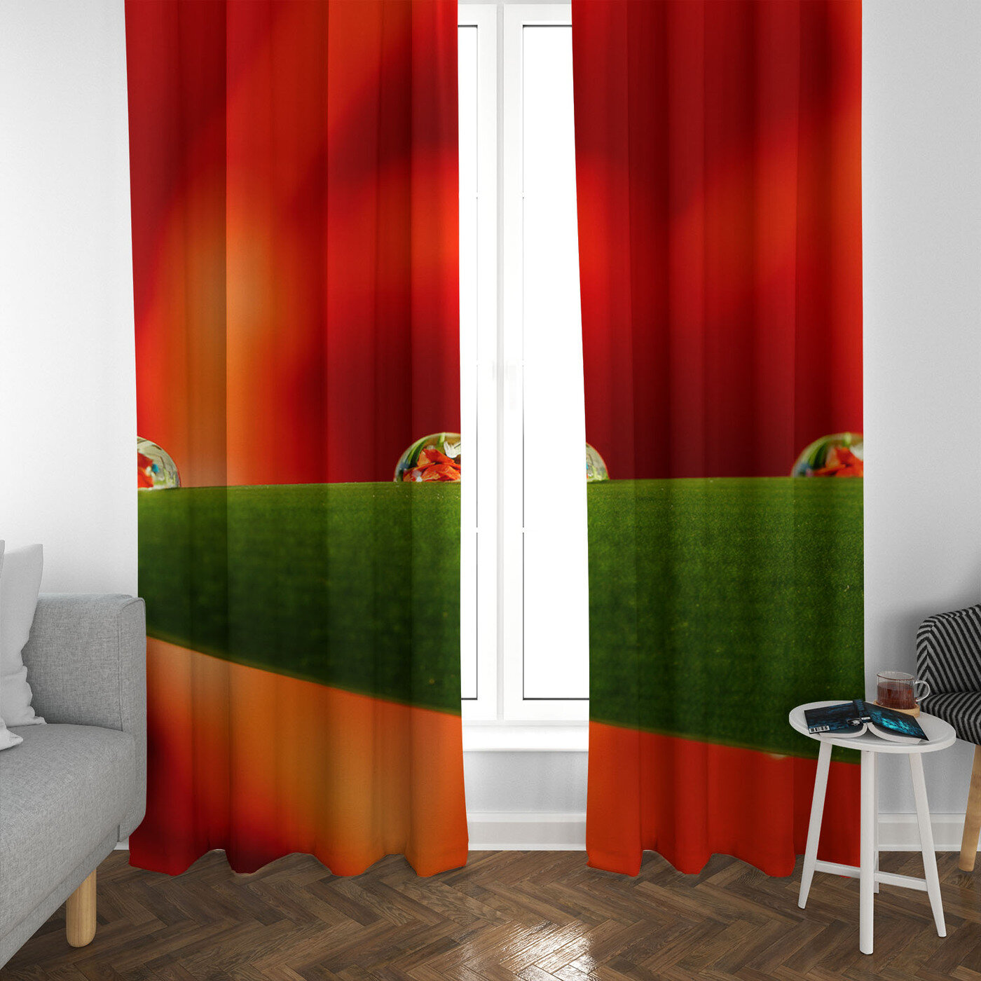 Фотошторы из габардина, 290х240см