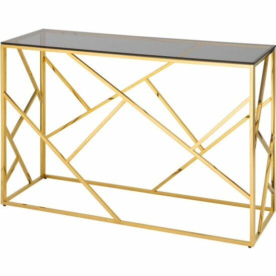 Консоль Stool Group стул груп АРТ деко 120*40, стекло smoke, сталь