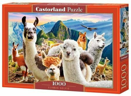 Пазлы 1000 деталей. Селфи лам C-104758, (Castor Drukarnia i Wydawnictwo)