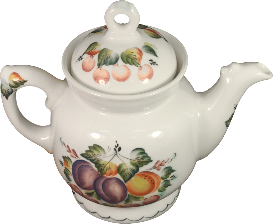 Семикаракорский фаянс Чайник "Казачий край"(сливы)