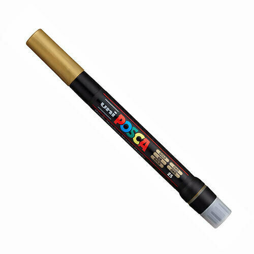 Маркер Uni POSCA PCF-350 25 золотой, кисть 1 шт