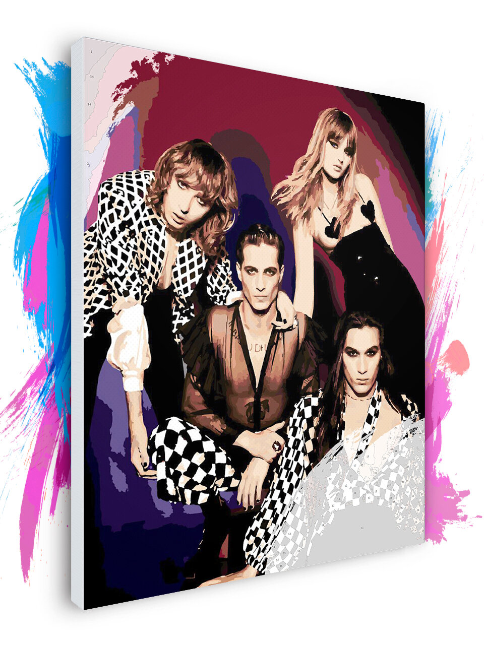 Картина по номерам на холсте Maneskin, 60 х 70 см