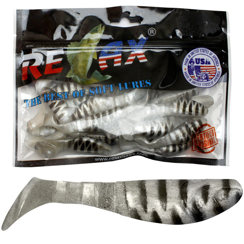 Мягкая силиконовая приманка риппер RELAX KOPYTO STRIPES 3 (7,5cm) цвет 027, 1 уп. по 20 шт.