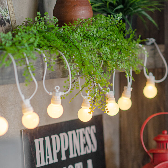 Гирлянда из лампочек Party Lights 10 м, 20 ламп, теплые белые LED, белый ПВХ, соединяемая, контроллер, IP44, Winter Deco, ECO-020F-G-WWW