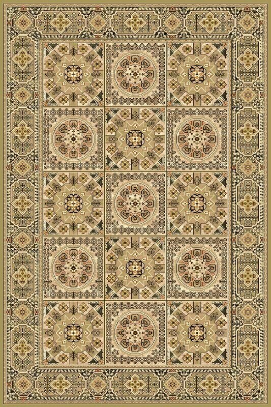 Ковер польский на пол 170х240 см бежевый классический ворс 8 мм 115349 Kover-Russia