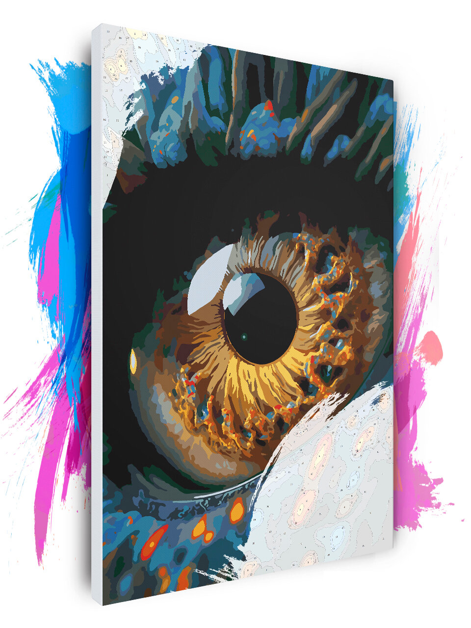 Картина по номерам на холсте Радужный глаз 3, 40 х 60 см