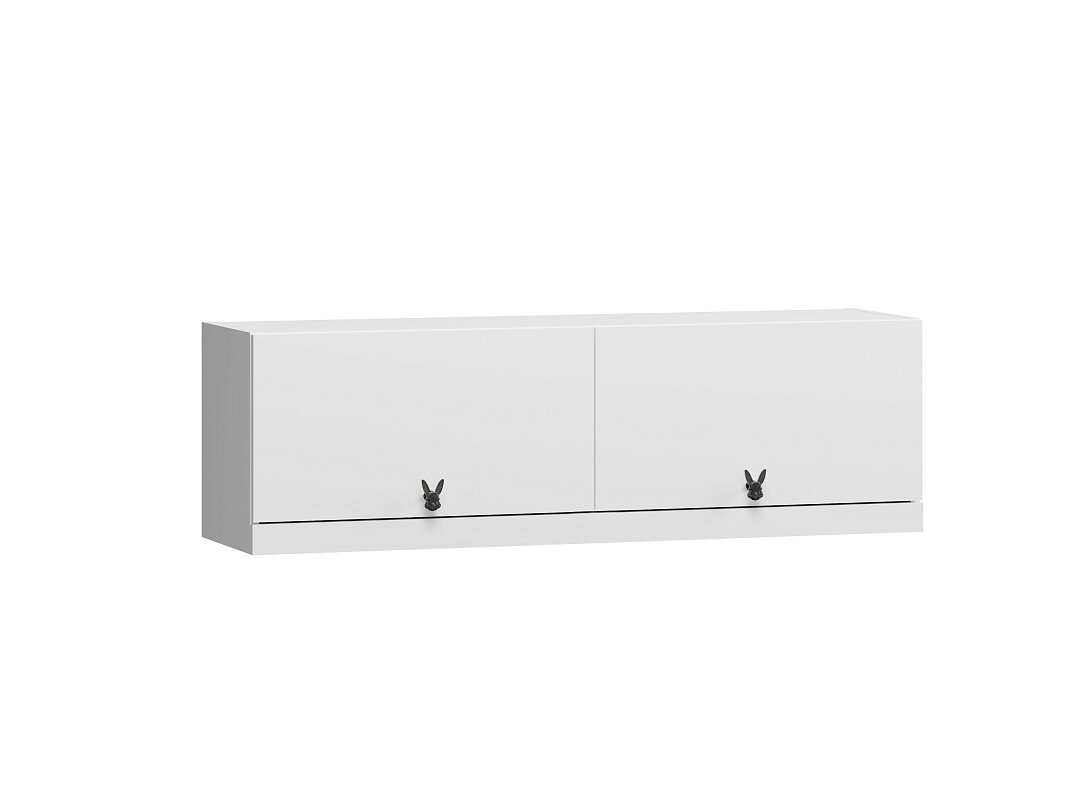 Антресоль МебельЛэнд24 Банни - 1 МДФ Белый 120x32x37 двухдверный