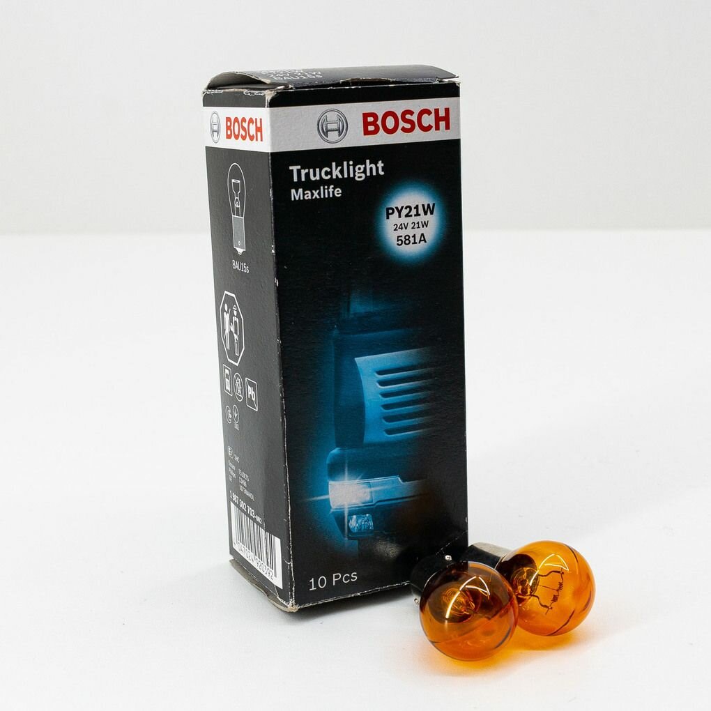 Лампочка в поворот на 1 контакт большая, 24V/PY21W, BOSCH