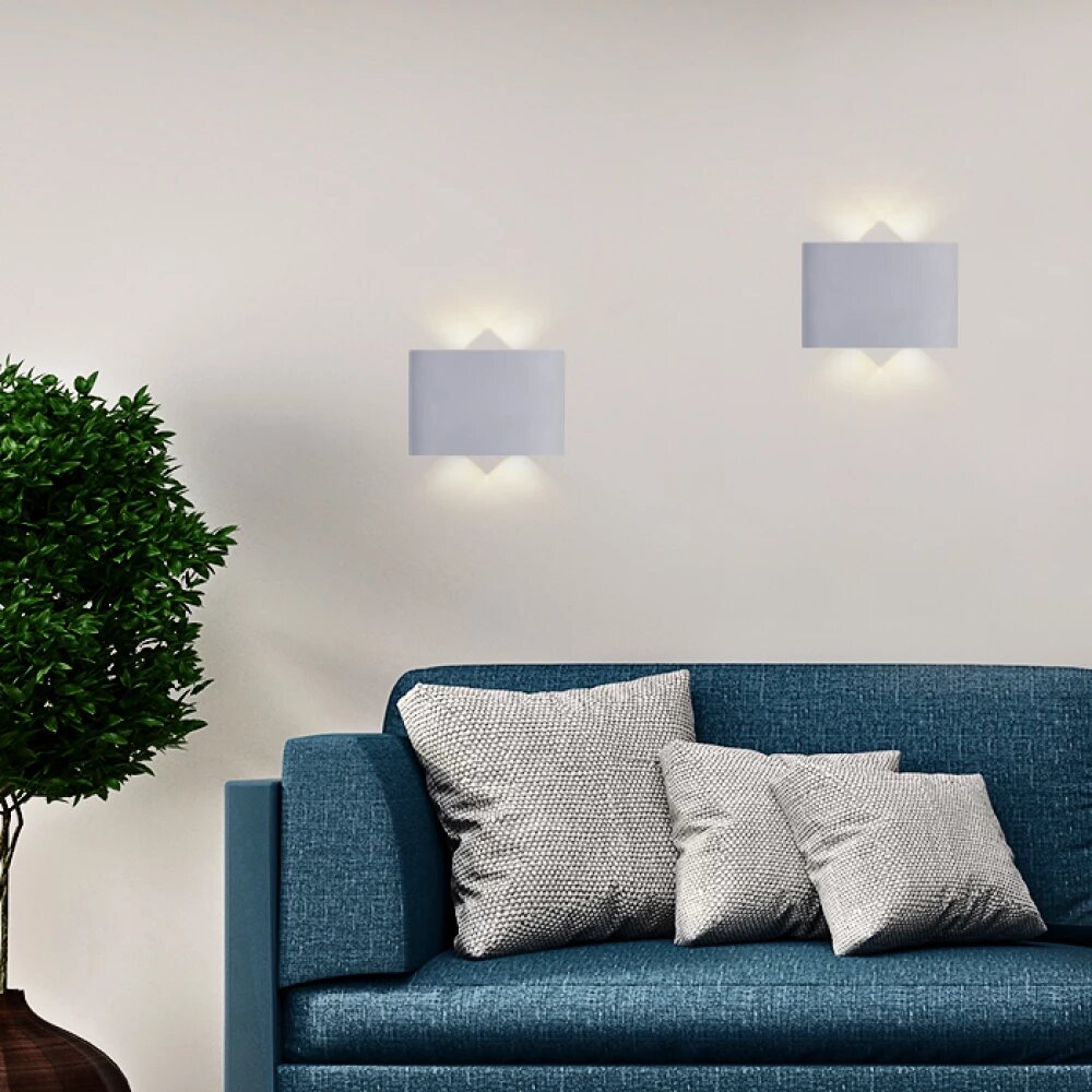 Настенный светодиодный светильник FW142 WH/S белый/песок LED 3000K 4W 120*80*40