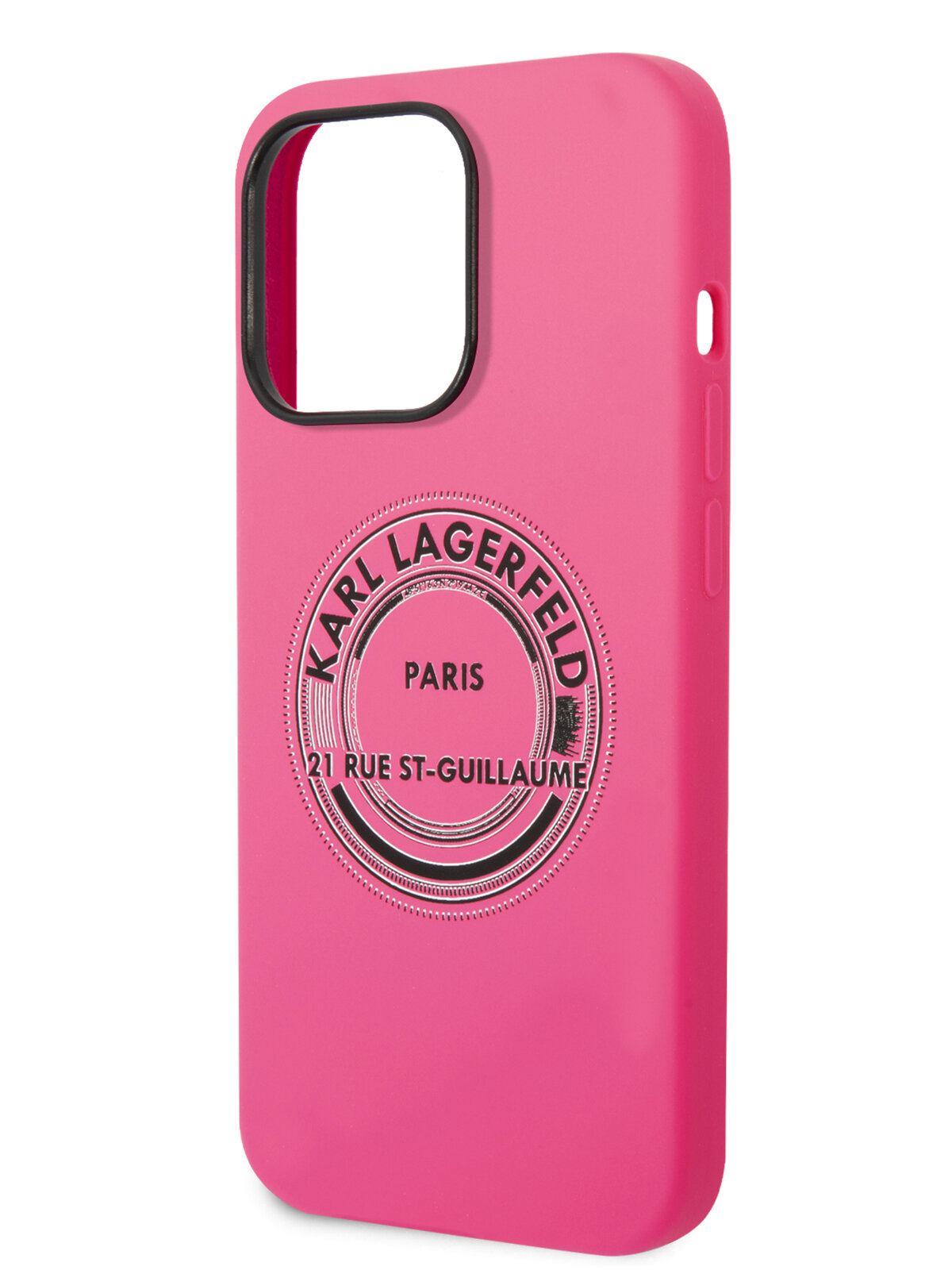 Lagerfeld для iPhone 14 Pro Max чехол Liquid silicone RSG Round logo Hard Pink