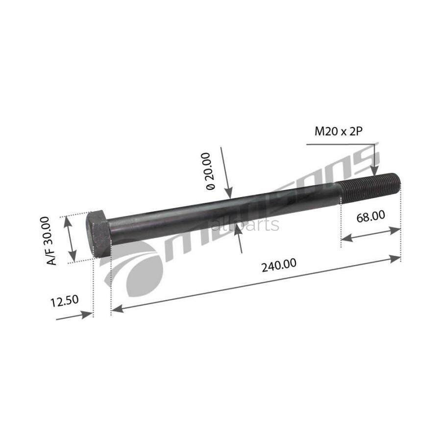 MANSONS 400617 болт подвески! (м) M20x2-240 10.9\ MAN TGA 18-41. xxx