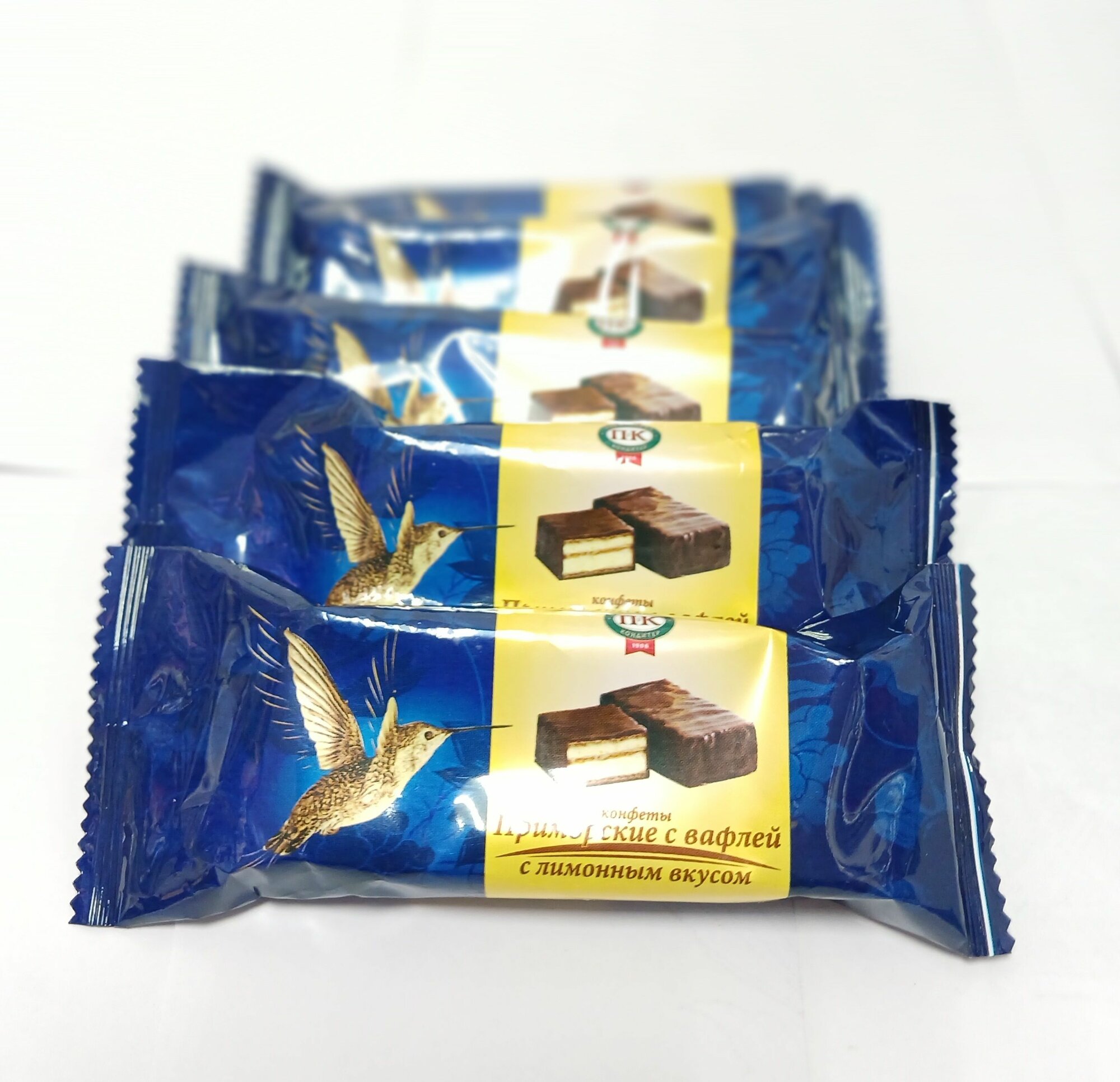 Конфеты "Приморские с вафлей" лимонный вкус ,5 шт
