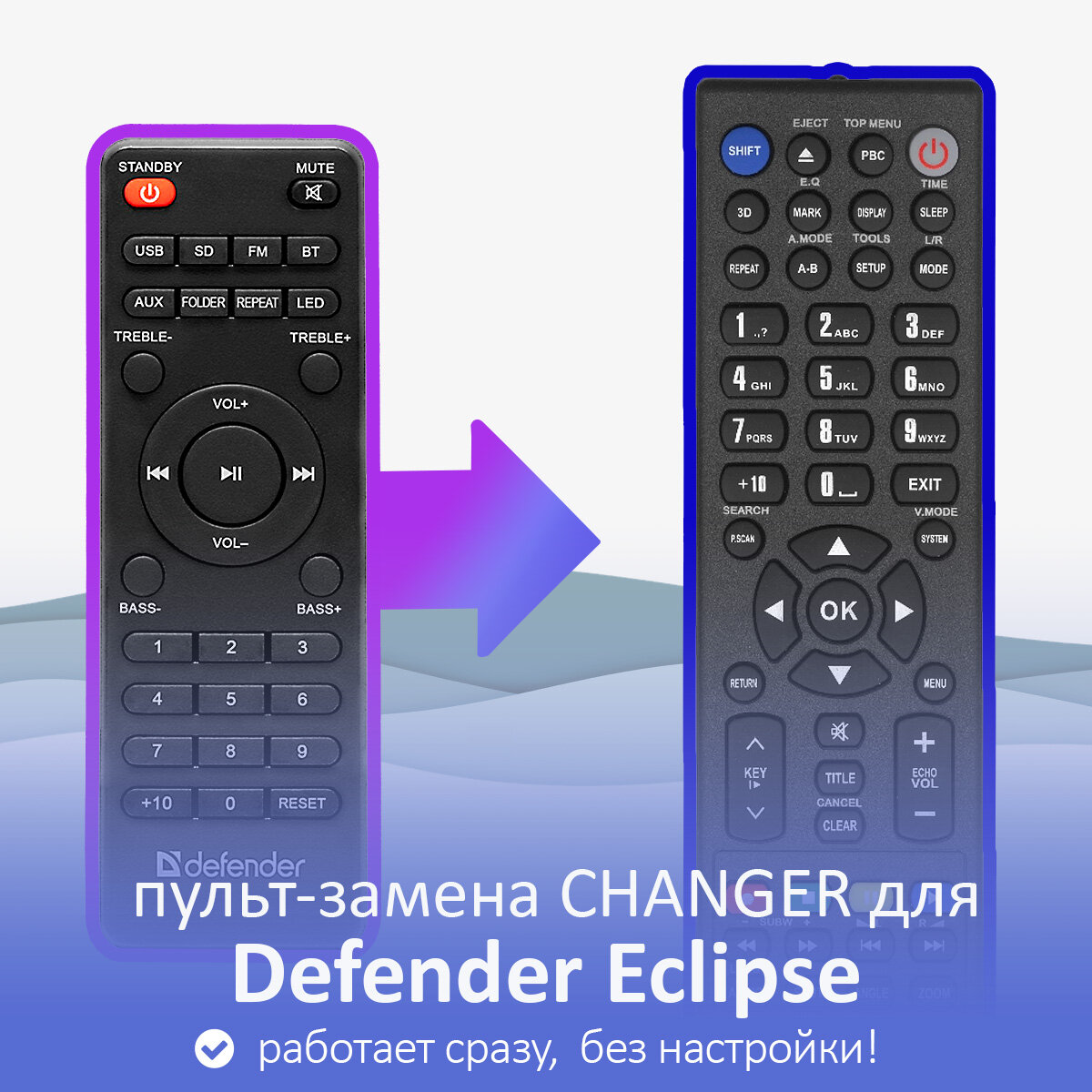 Пульт-замена для Defender Eclipse 2.1