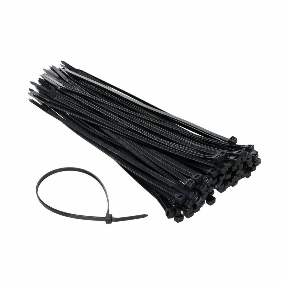 Хомут - стяжка 300 мм x 3,6 мм черный Strong 100 шт
