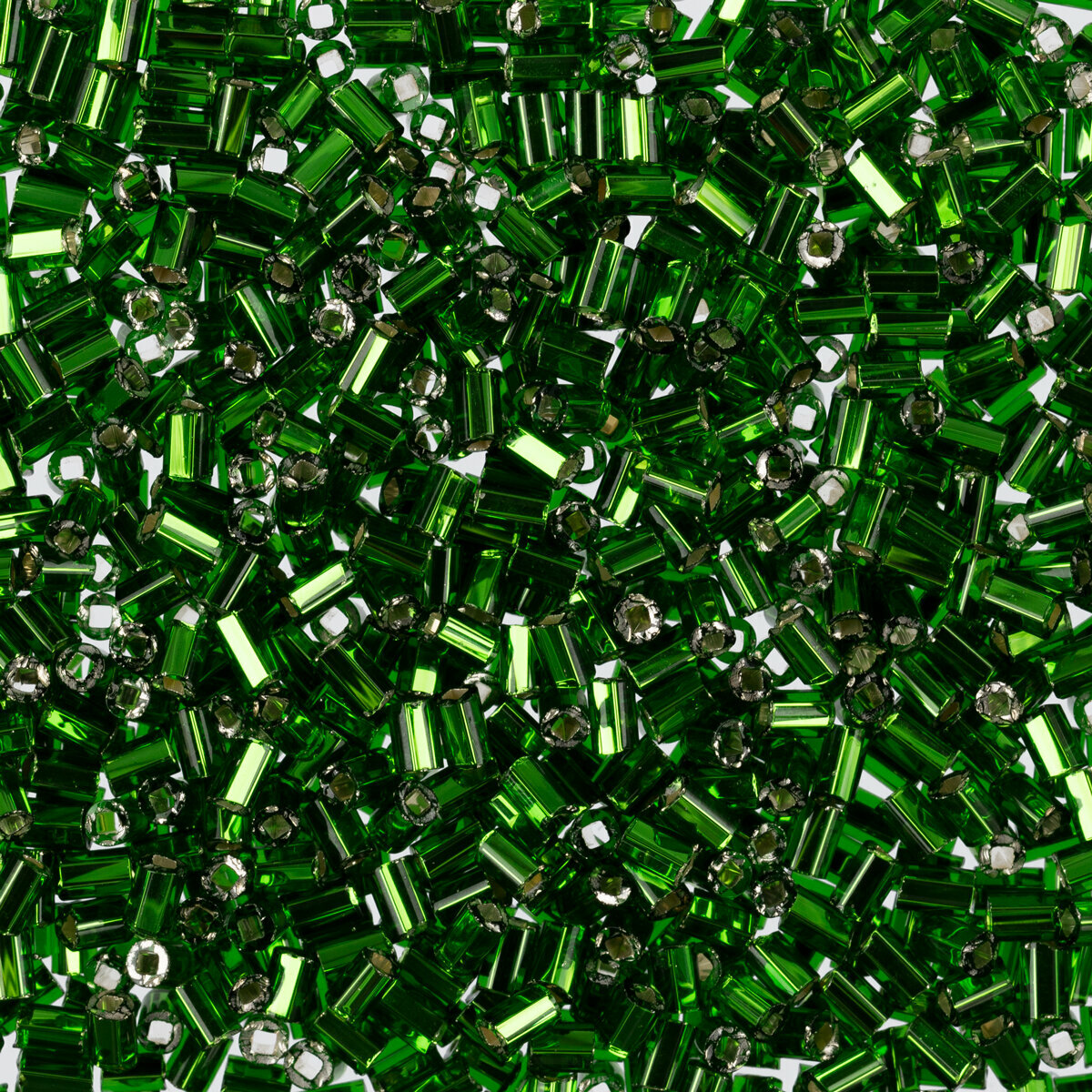 Бисер Чехия BUGLES 351-22001 1 " 25.4 мм 50 г 57120 зеленый