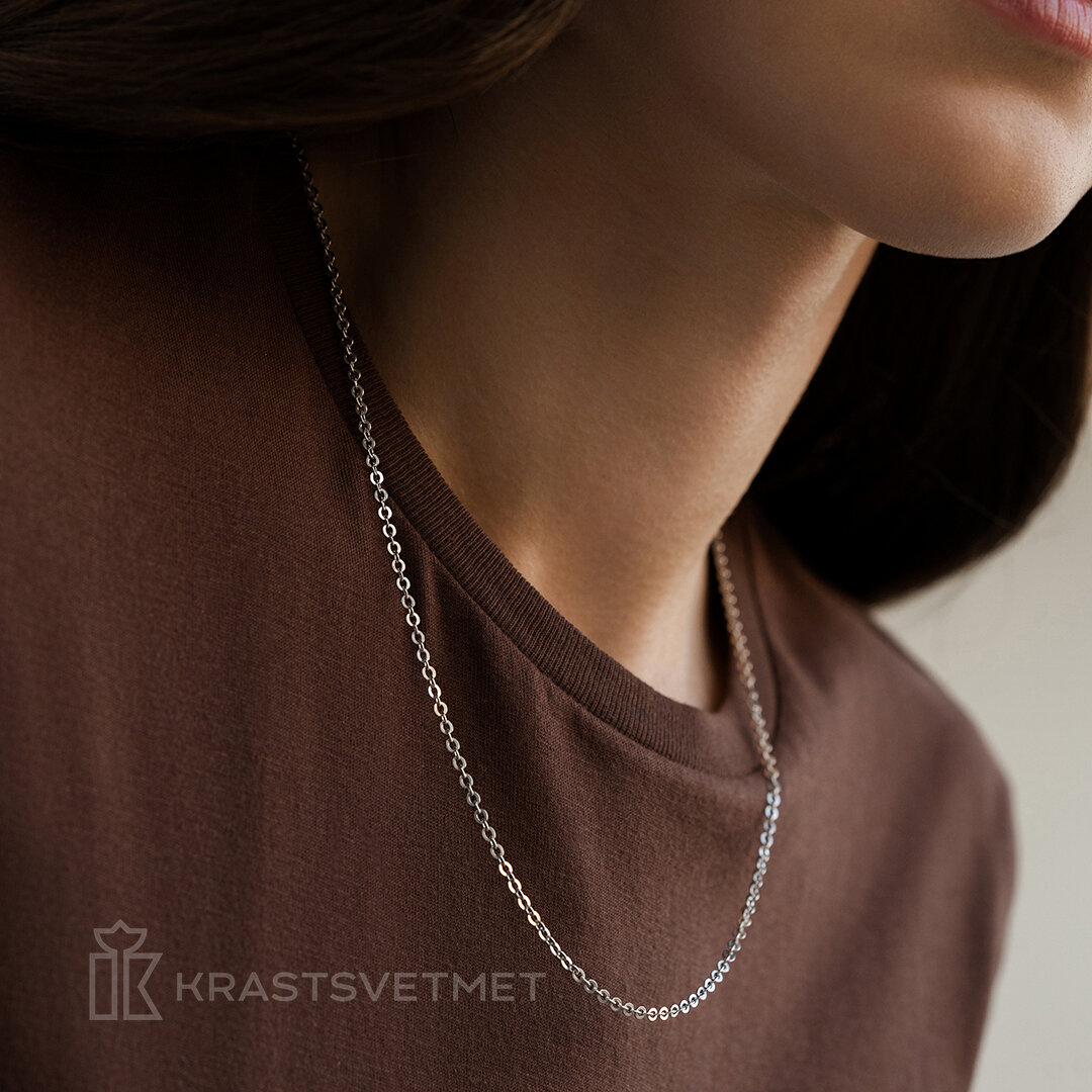 Цепь серебро, 925 проба, родирование