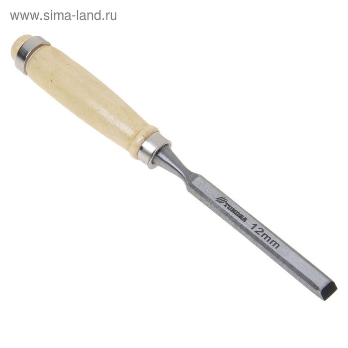 Стамеска-долото тундра, деревянная рукоятка, 12 мм, 1002735