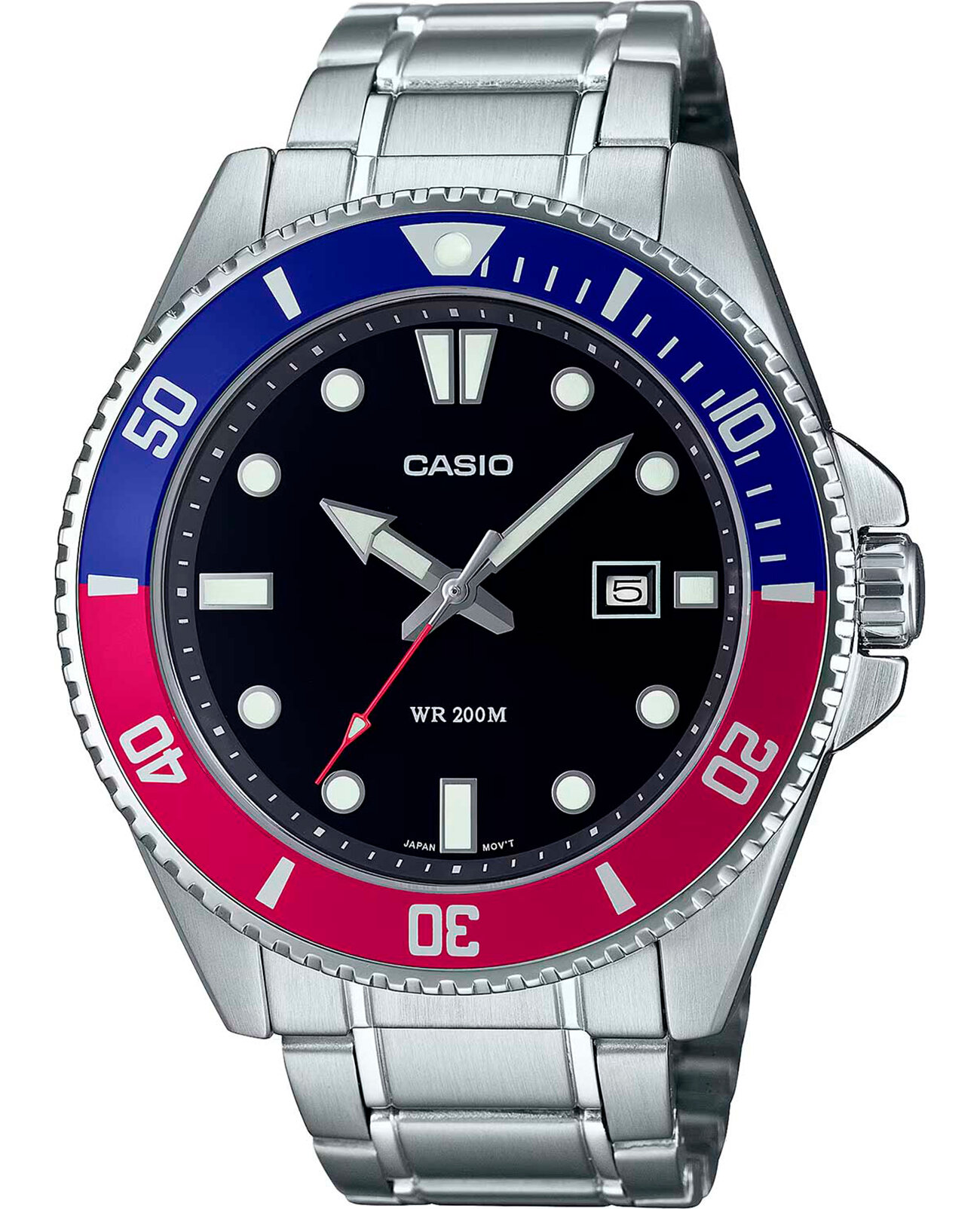 Наручные часы CASIO Collection, синий, красный, черный, серебряный — фото 1